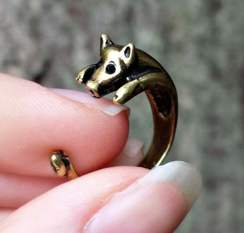 Pig Ring - Adjustable Wrap Ring - Silver Piglet Hog Animal Lover Farmer ...