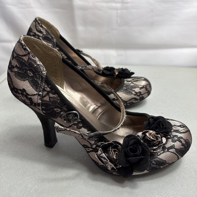 Ruby shoo Black Gold High Heel Court Shoes Size 6 Eu 39 | eBay UK