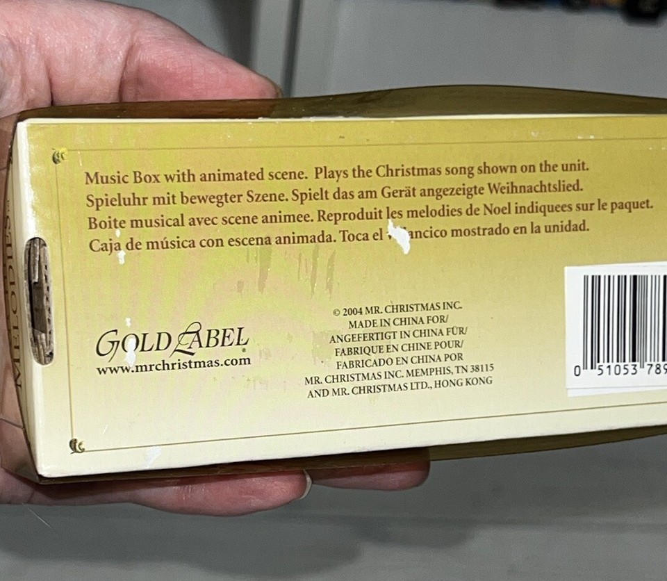 Gold Label Matchbox Melodies Miniature Music Box Animated Scene Away In ...