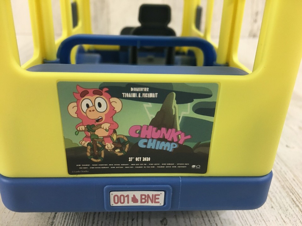 Bluey Yellow School Bus City Bus Chunky Chimp Poster Blue NEW | eBay