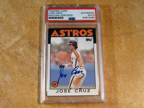 JOSE CRUZ 1986 TOPPS SIGNED AUTOGRAPHED CARD #640 HOUSTON ASTROS PSA | eBay