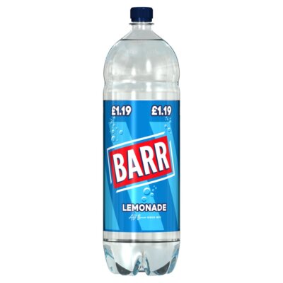 BARR Lemonade Flavour Fizzy Soft Drink 2L Party Bottles (PACK OF 6 ...