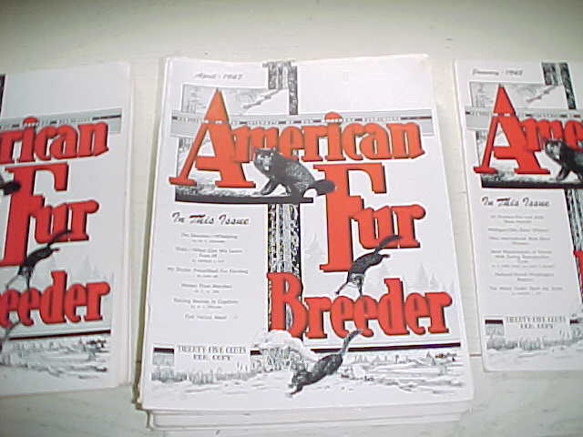 21 Vintage American Fur Breeder Magazines 1946 1947 1948 Trapping Pelt ...