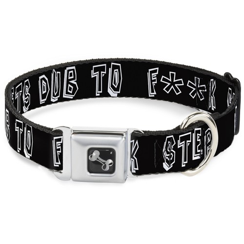Dog Collar Bone LETS DUB TO F**K STEP Black/White Small 9.5-13" (US ...