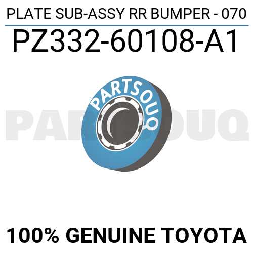 PZ33260108A1 Genuine Toyota PLATE SUB-ASSY RR BUMPER - 070 PZ332-60108 ...