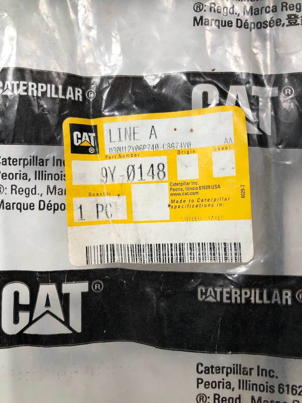 Caterpillar CAT 9Y-0148 OEM Fuel Line A NOS | eBay