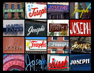 JOSEPH Name Poster featuring photos of actual signs | eBay