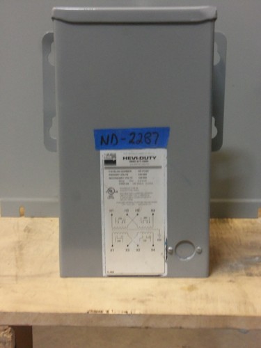 Hevi-Duty 2kva Transformer 1 Single Phase 240v/480v-240v/120v 3R Wall ...