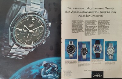 OMEGA SPEEDMASTER PROFESSIONAL SEAMASTER APOLLO orologio Pubblicità 2 ...