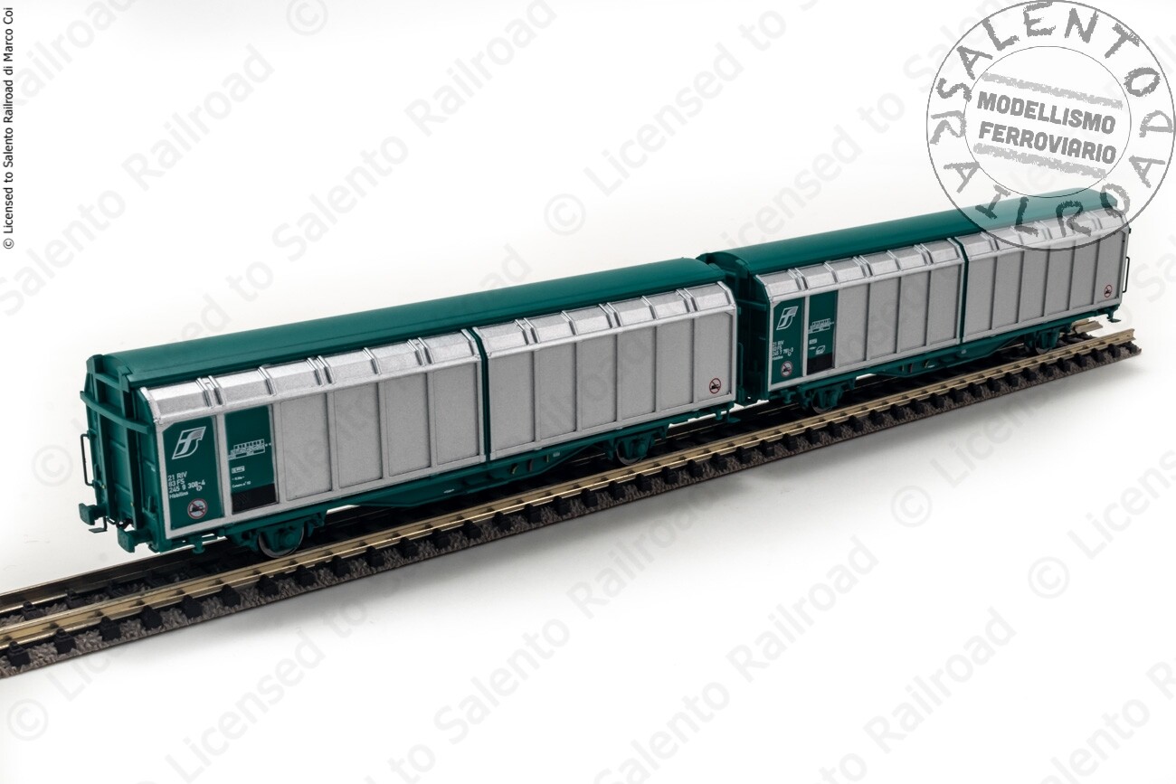 PIRATA P-H7101 1:160 - N Set 2 carri merci chiusi FS Mercitalia XMPR ...