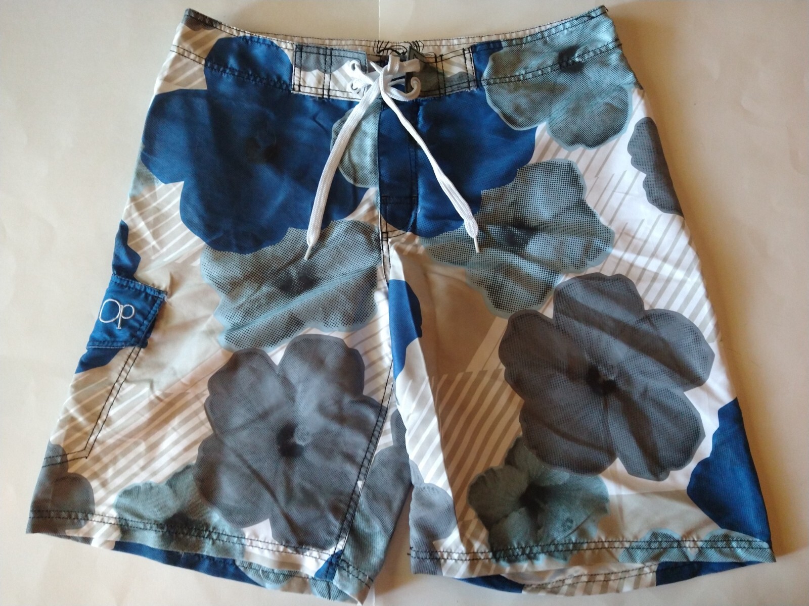 OP Ocean Pacific Board Shorts Mens 36 Floral Tropical… - Gem