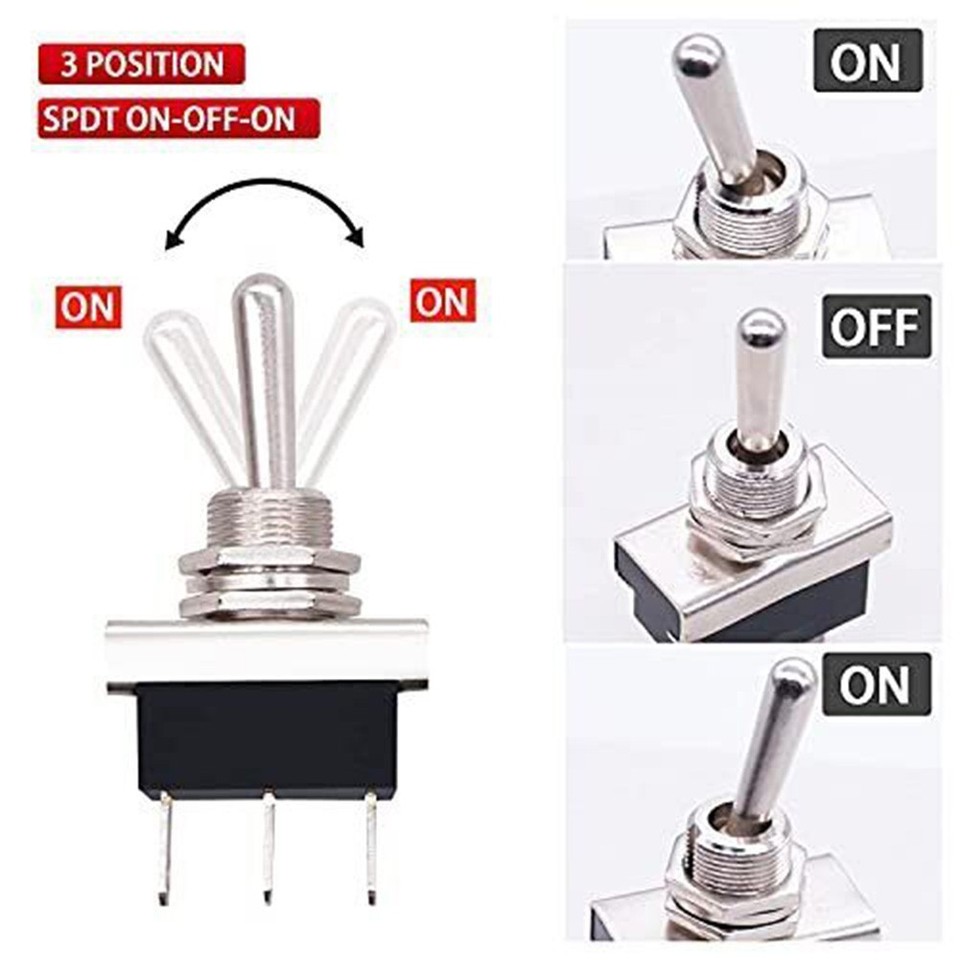 V A SPDT A Toggle Switch Plastic Metal A Position Practical Quick To ...