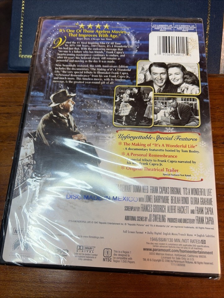 It's a Wonderful Life (DVD, 1946) 60th Anniversary Edition-Brand New ...