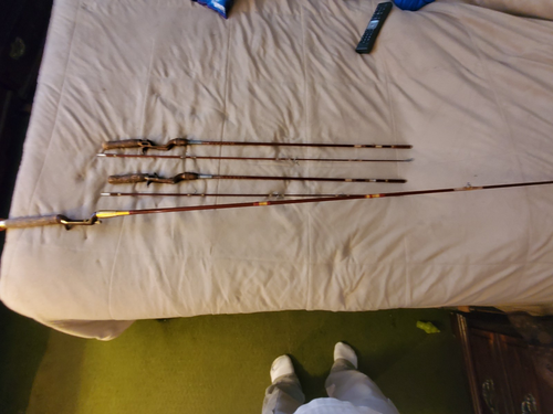 Vintage Heddon Casting Rods x 3 Muskie Sp., Yankee Clipper x 2 1(650-R ...