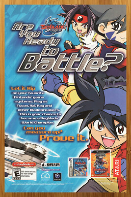 2003 Beyblade V Force Gamecube GBA Vintage Print Ad/Poster Official ...