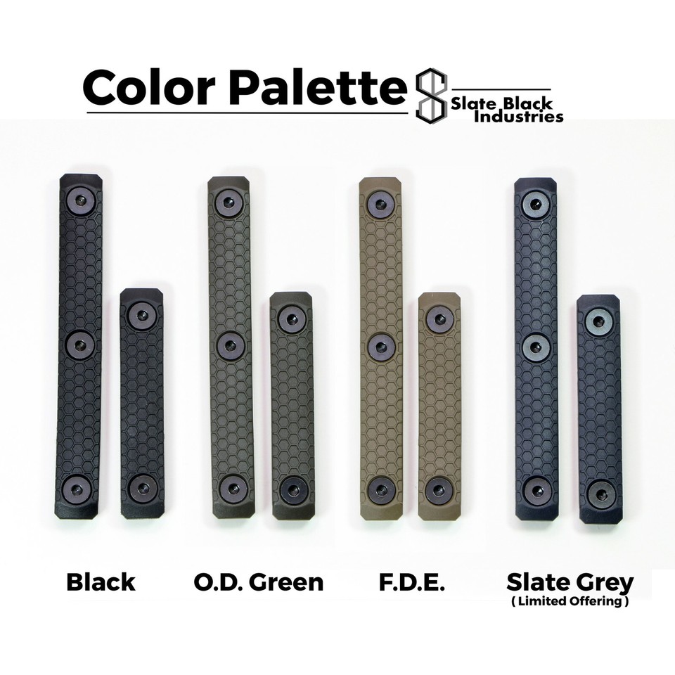 M-LOK rail cover grip panels - 3-pack (OD Green / 3-slot) For MLOK ...