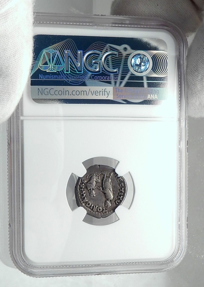 HADDRIAN & GALLIA Authentic Ancient RESTITVTOR GALLIAE Silver Coin NGC ...