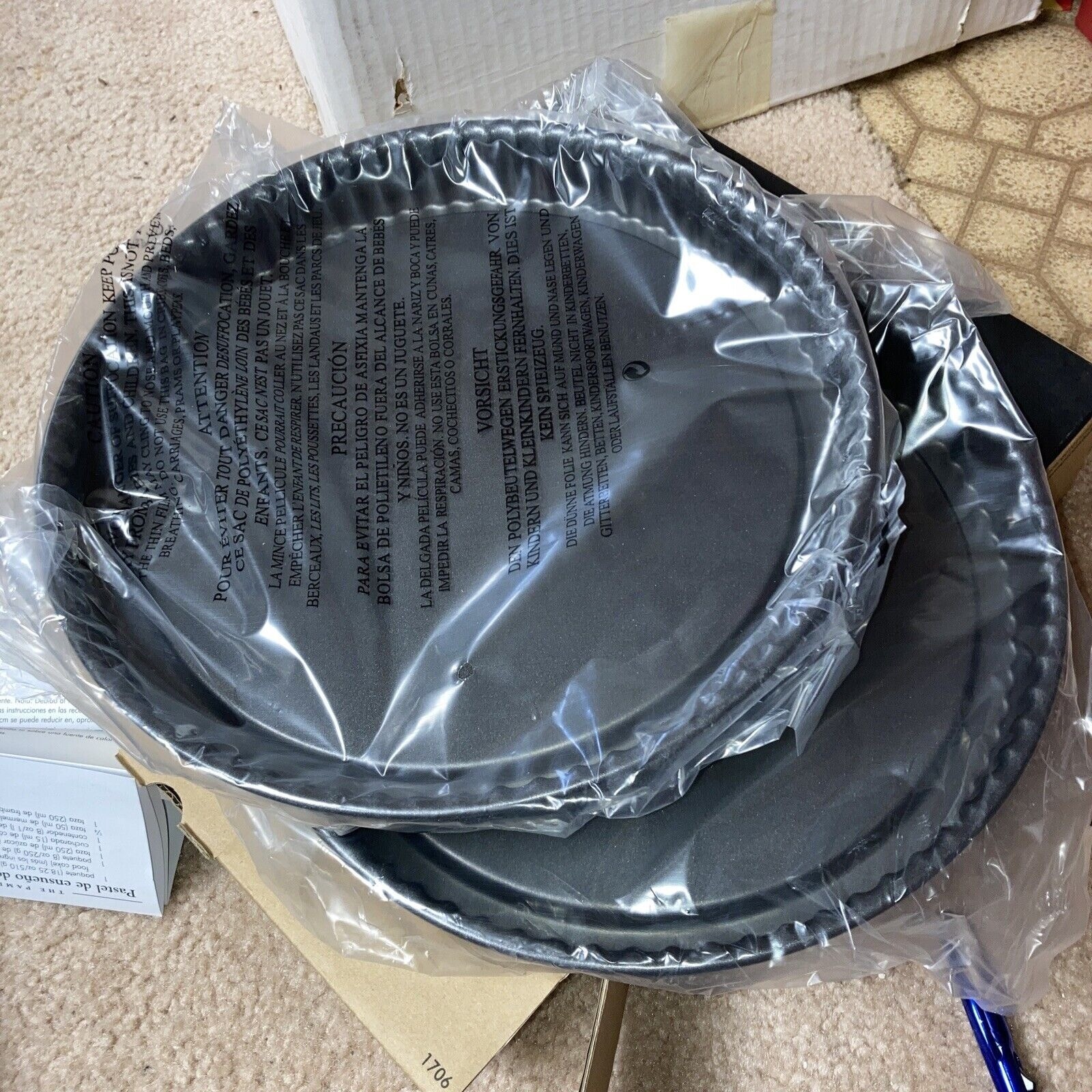 NEW Pampered Chef Torte Pan Set 10.5” Round Fluted Side 1706 Factory ...