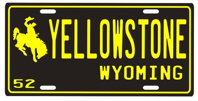 Yellowstone National Park 1952 Wyoming Souvenir License plate | eBay