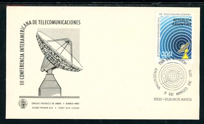 Argentina Scott #1234 FIRST DAY COVER Satellite Communication $$ 378226 ...