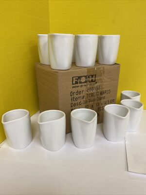 12 Front Of The House FOH White 3 Oz. Creamer without Handle - Dozen ...
