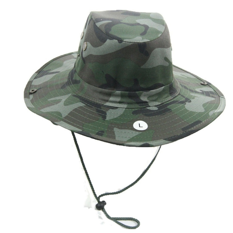 Boonie Cap Fishing Hiking Summer Snap Brim Neck Cover Bucket Flap ...