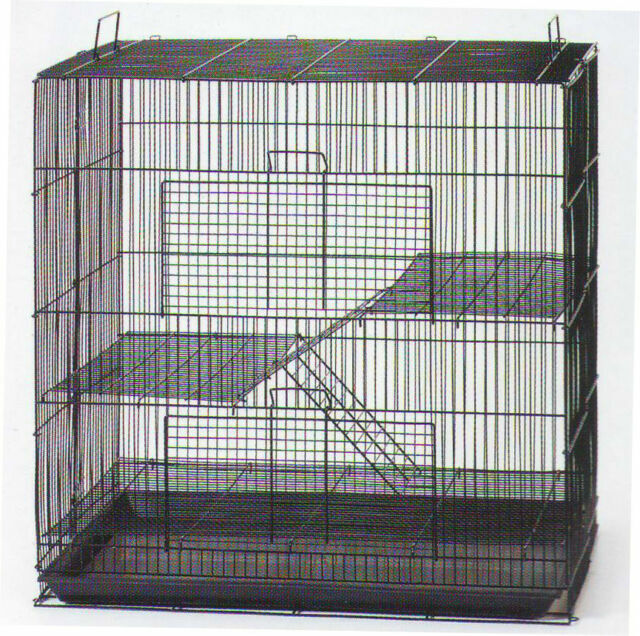 Mcage K701H Small Animal 3 Tier Cage - Black for sale online | eBay