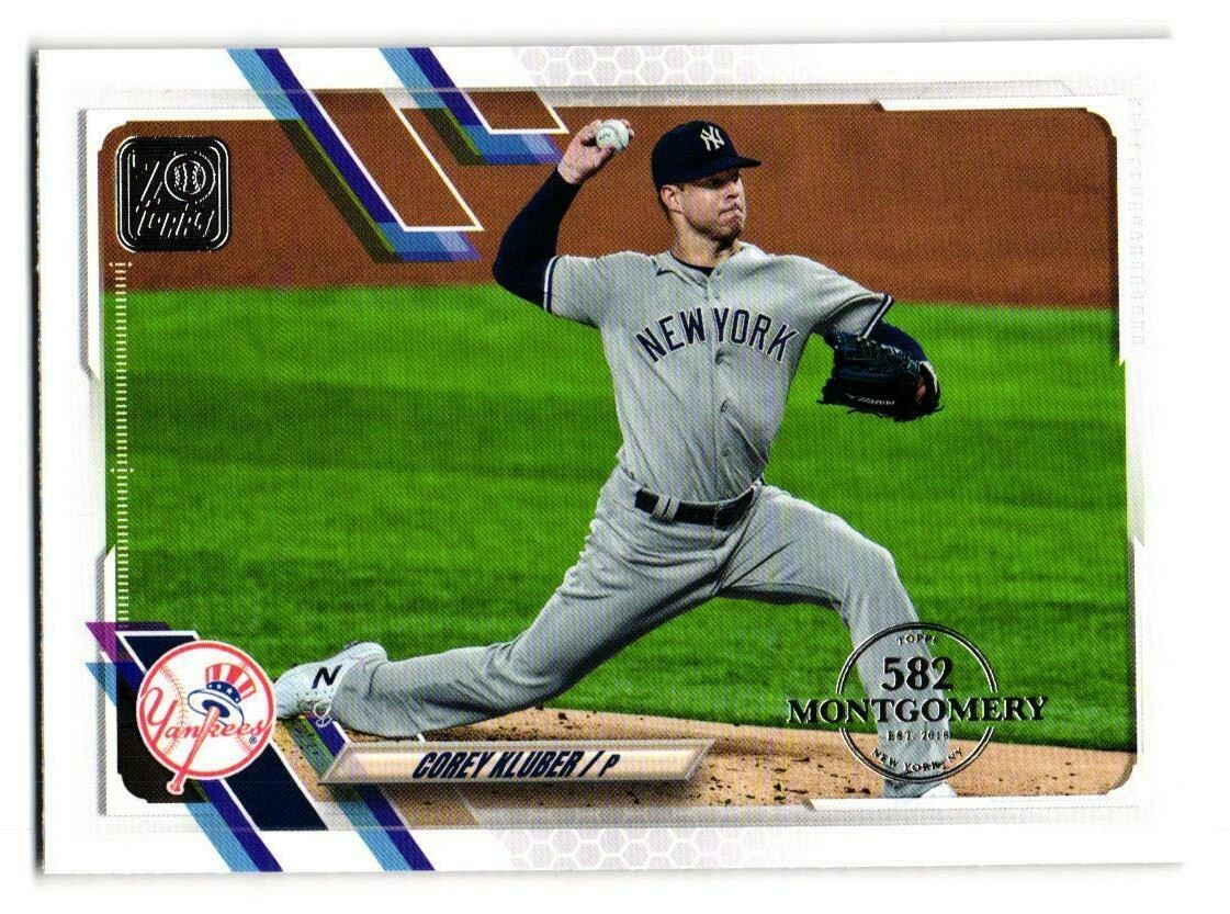 2021 Topps Montgomery Club Stamp Yankees Corey Kluber #567 | eBay