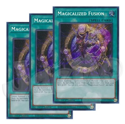 Yugioh - Magicalized Fusion x 3 - 1st Edition Ultra Rare NM - Free Holo ...