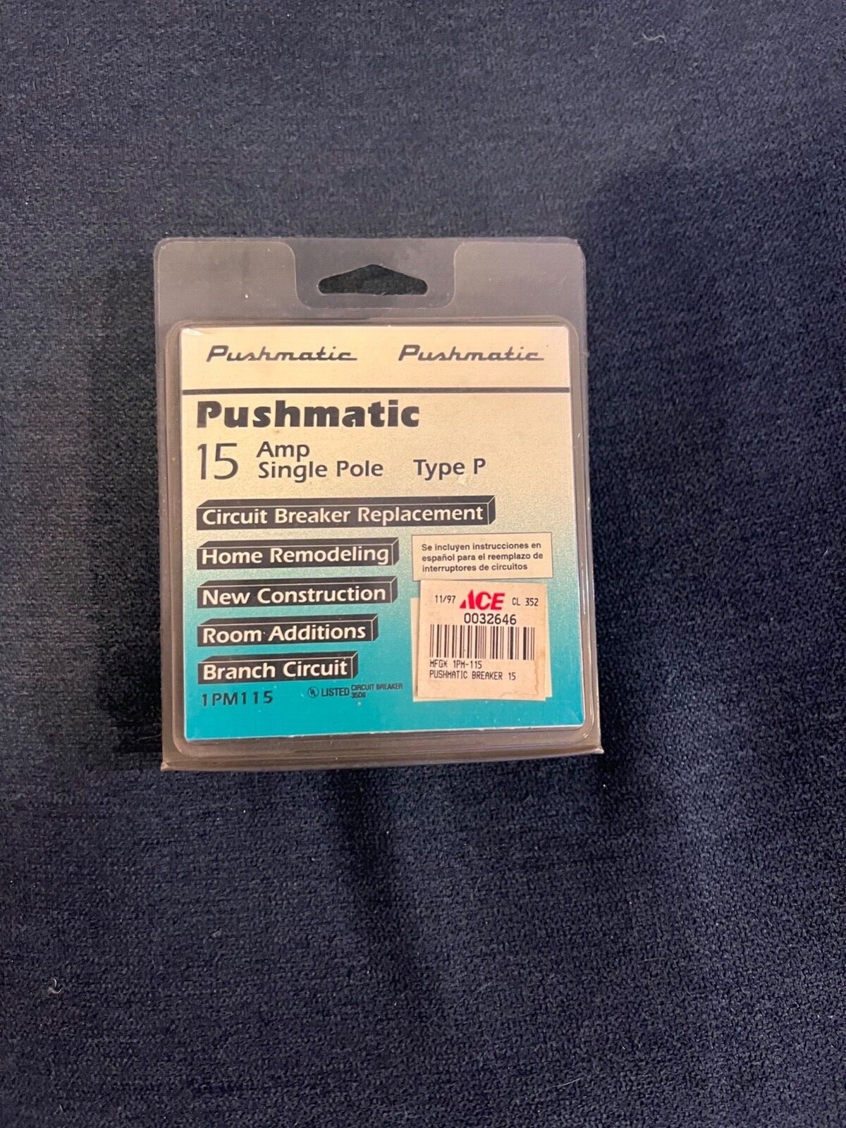 New Circuit Breaker Bulldog Pushmatic P115 15 Amp 1 Pole 120/240V | eBay