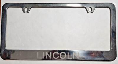 Lincoln License Plate Frame Silver | eBay