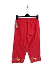 Pappagallo Women's Bright Orange Elastic Waist Drawstring Lounge Pants ...