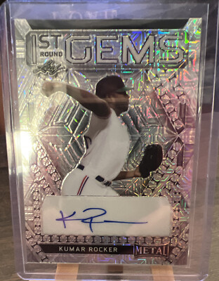 2022 Leaf Metal Baseball Kumar Rocker 1st Round Gems Autographed #’d 3/ ...