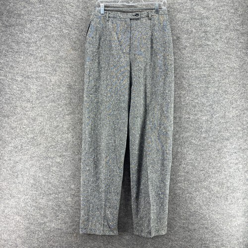 Pendleton Dress Pants Women 12 Gray High Rise Pleated Wool Pockets ...