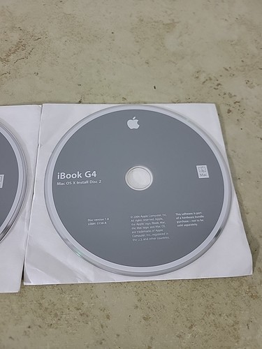 2004 Apple Computer Book G4 Mac OS X Install Version 10.3.5 Discs 1 & 2 ...