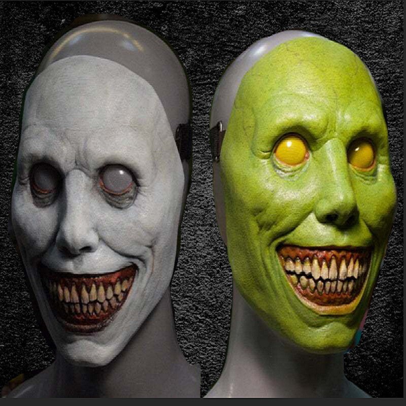 Halloween Horror Face Mask Scary Demon Cosplay Party Costume Full Latex ...