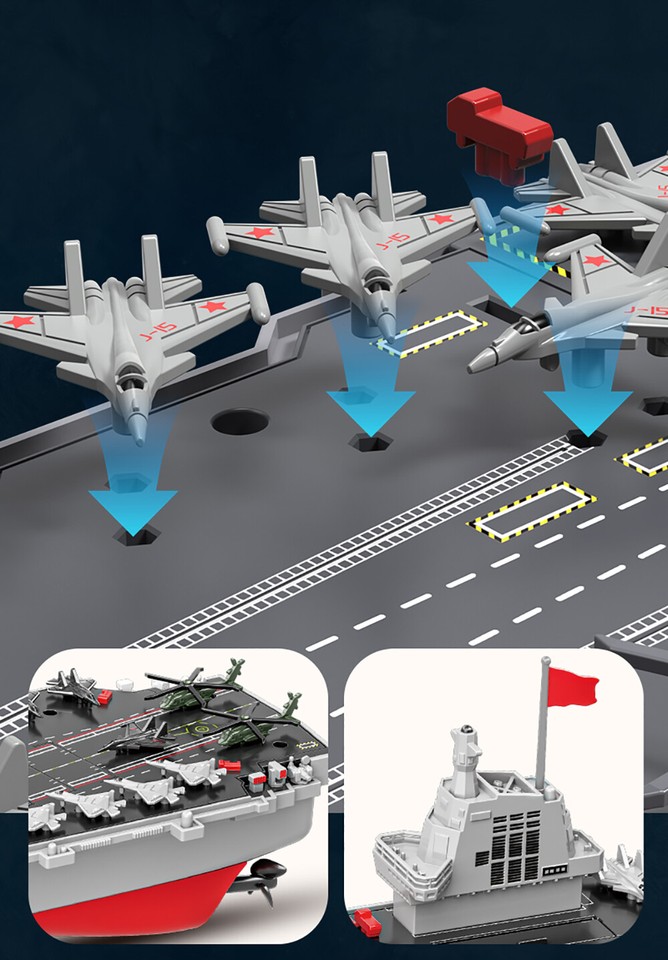 RC Aircraft Carrier Model 2.4G Dual Motor 20Km/h 60M Waterproof ...