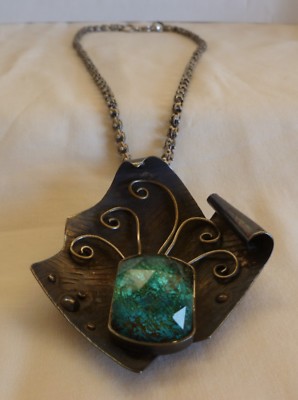 STERLING SILVER HAND MADE BROOCH / PENDANT BY HB WITH STERLING SILVER ...