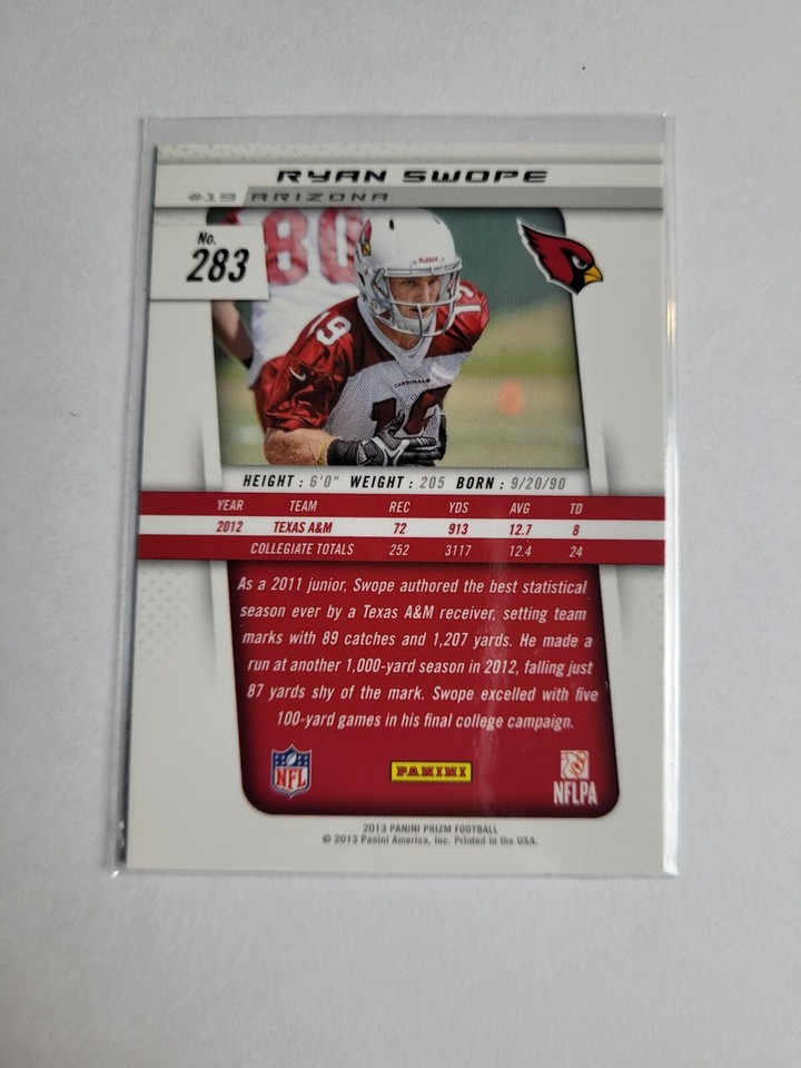 2013 Panini Prizm Football Rookie #283 Ryan Swope | eBay