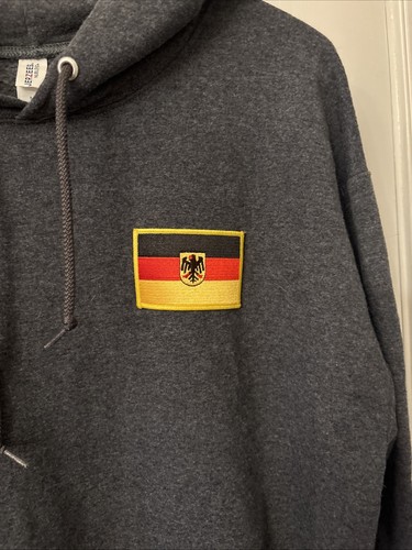 Men’s German Flag Germany Jerzees Nublend Gray Pullover Hoodie M | eBay
