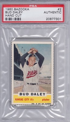 1960 Bazooka # 2 Bud Daley Hand Cut PSA Authentic | eBay