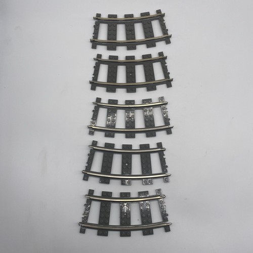 Lot Of 5 Lego Train Tracks 9V Railway Curved Rails 2865 | eBay