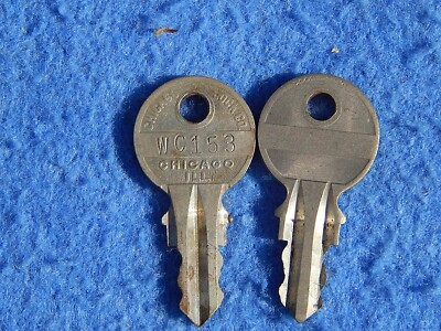 Wurlitzer Key WC 153 - Chicago Lock - wall box or cash box key ...
