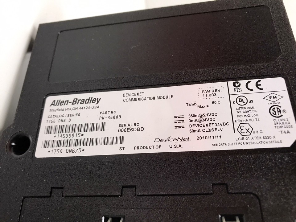 Allen Bradley 1756-DNB /D ControlLogix DeviceNet Comm Module. | eBay