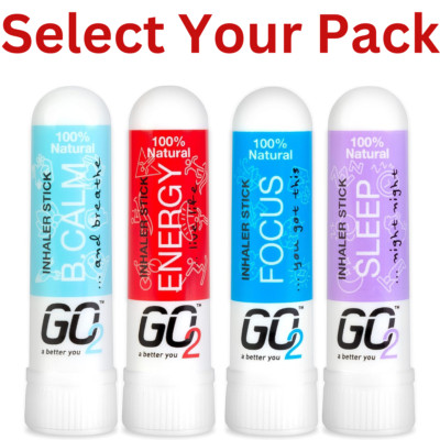 GO2 Essential Oil Inhaler Stick Aromatherapy Energy Focus Calm Sleep ...