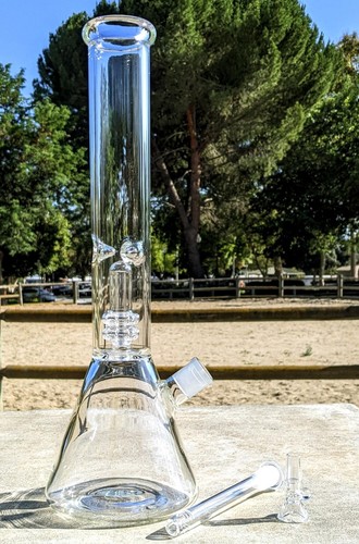16" Inch Bong Big Tall Heavy Matrix Perc Premium Quality Glass Water ...