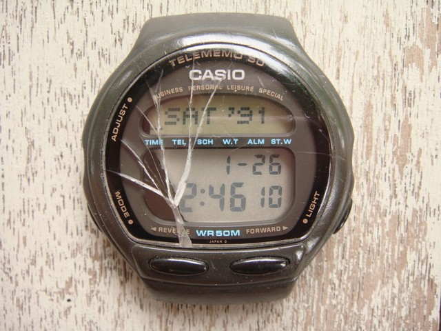 RARE Vintage 1992 Casio Db-56w Digital Telememo 50 Watch Made in Japan ...