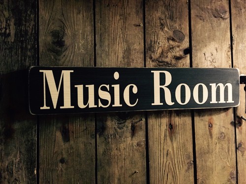 Music Room MUSIC ROOM Sign Wood Vintage Style Classical Piano Band Pop ...