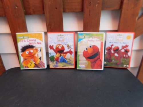 Lot of 4 DVD Elmo Sesame Street DVD & Elmo's World Educational Kids ...
