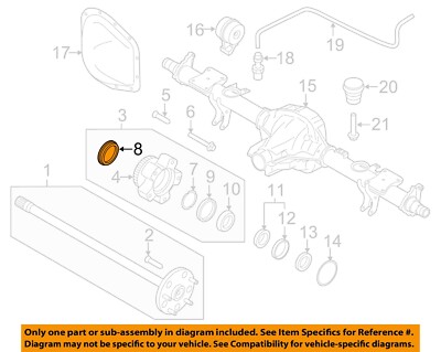 FORD OEM 15-24 F-250 Super Duty Rear Suspension Rear Axle-Inner Seal ...